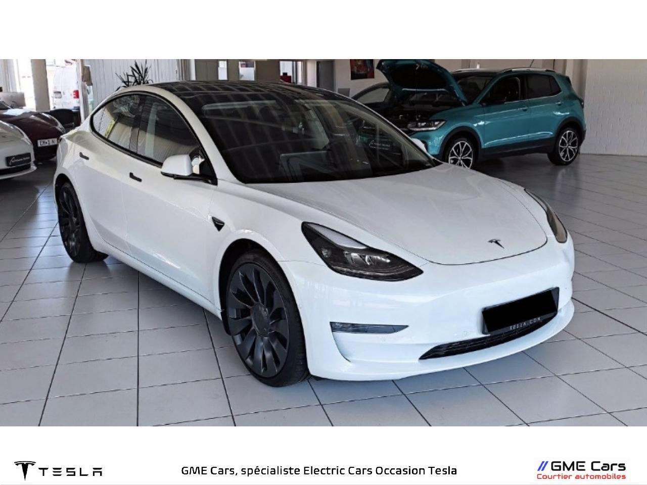 TESLA-MODEL 3-PERFOMANCE BLANC MODEL 2022 RYZEN