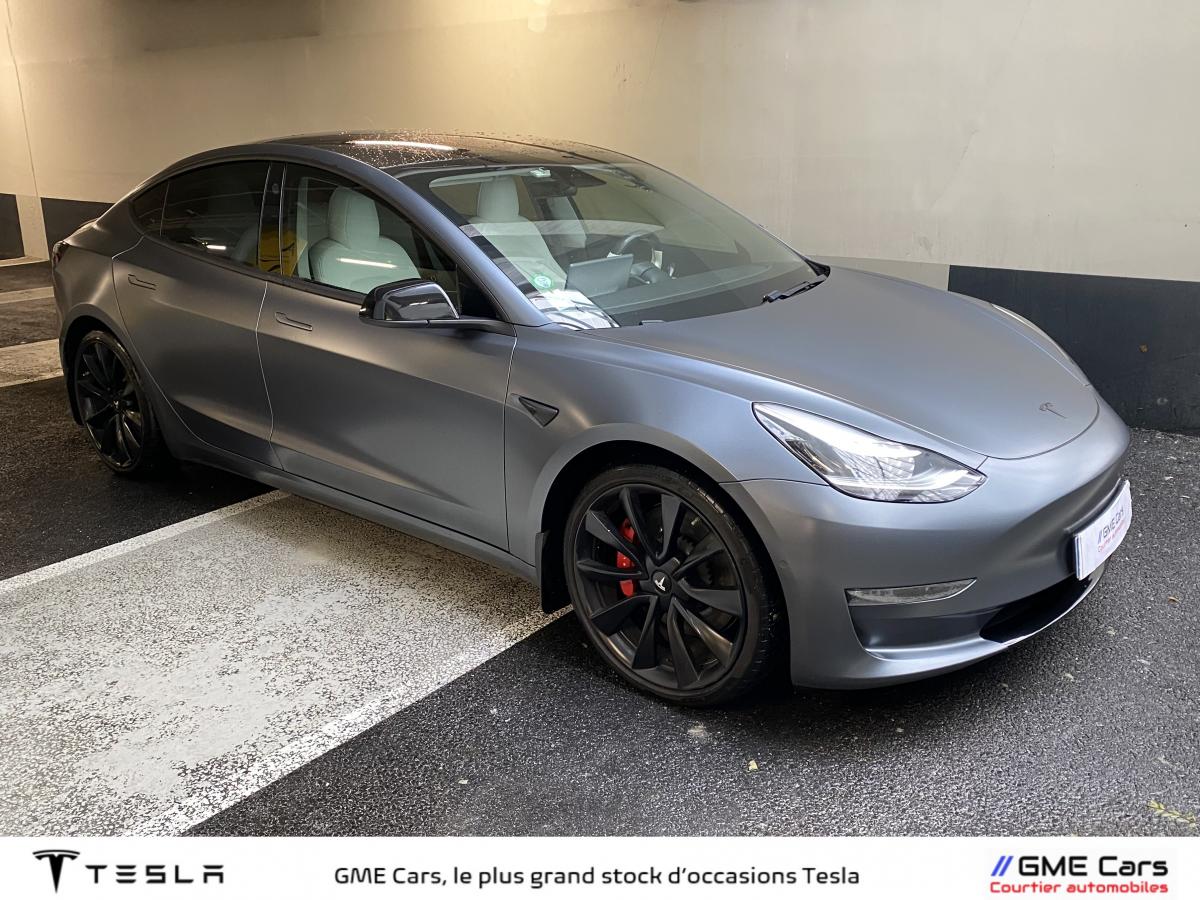 GME CARS - TESLA-MODEL 3-VENDU - PERFORMANCE Covering Gris Mat - EAP ...